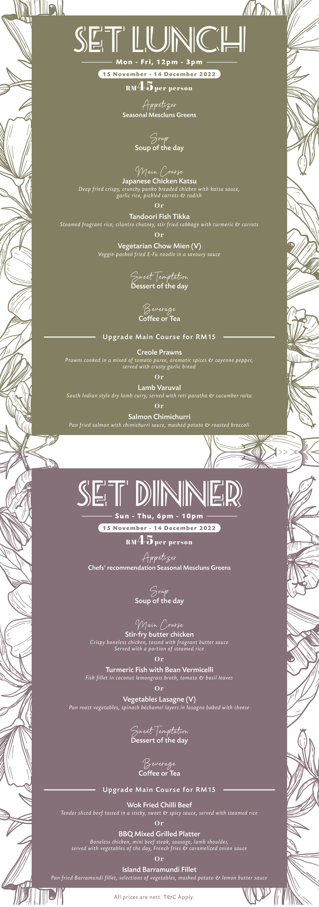 Digital Menu | G Hotel Kelawai | Business and Leisure Hotel Penang ...